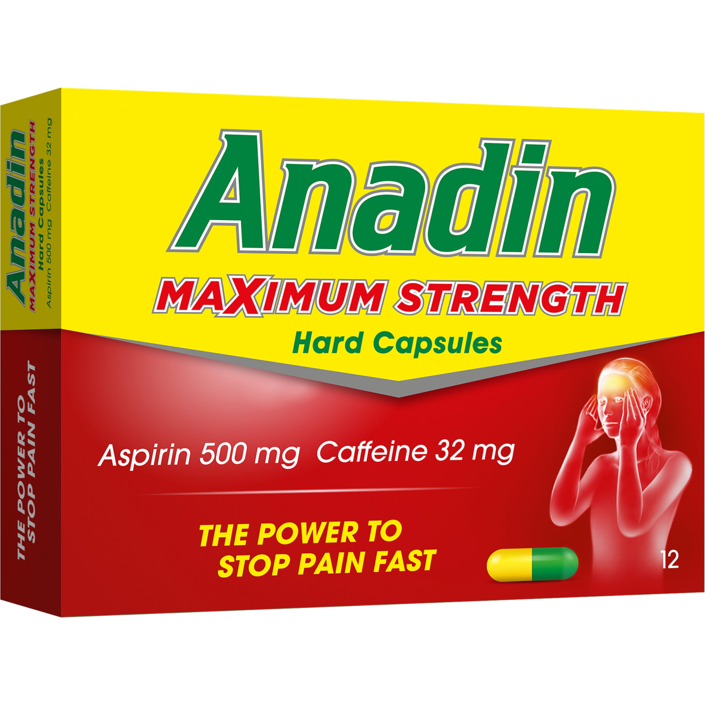 Anadin Maximum Strength Hard Capsules 12s | Summerhill Pharmacy Dublin